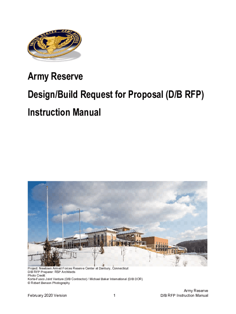 Fillable Online Army Reserve D/b Rfp Instruction Manual Fax Email Print ...