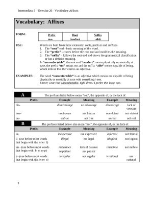 Affixes Doc Template | pdfFiller