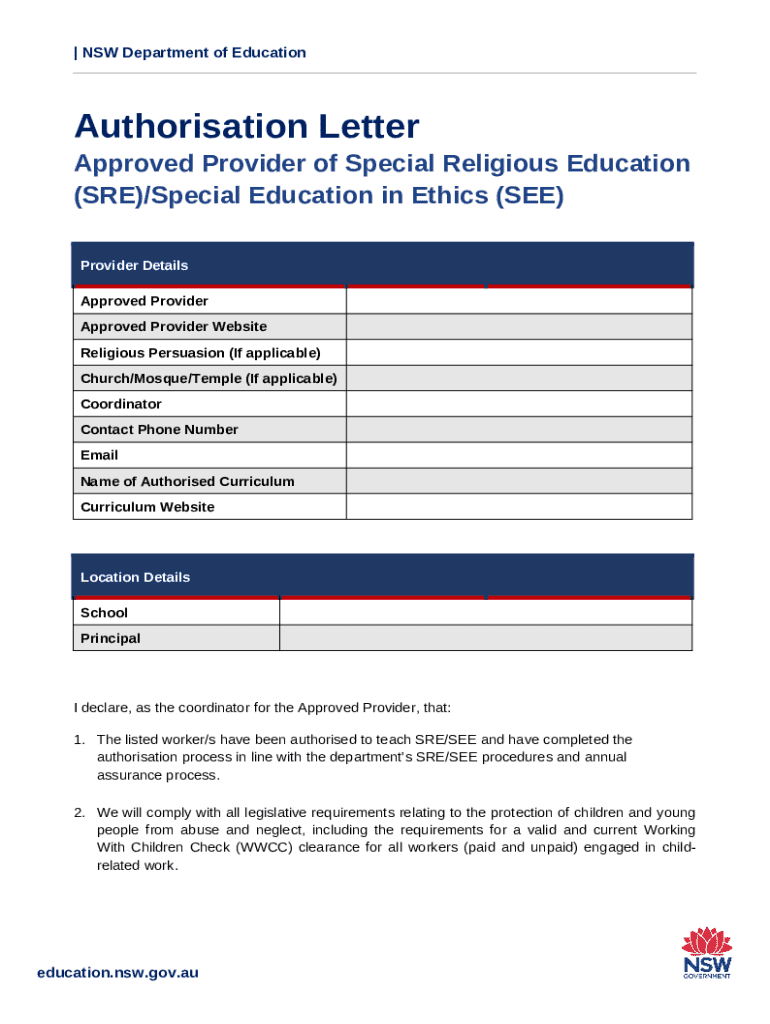 Authorisation Letter Doc Template | pdfFiller