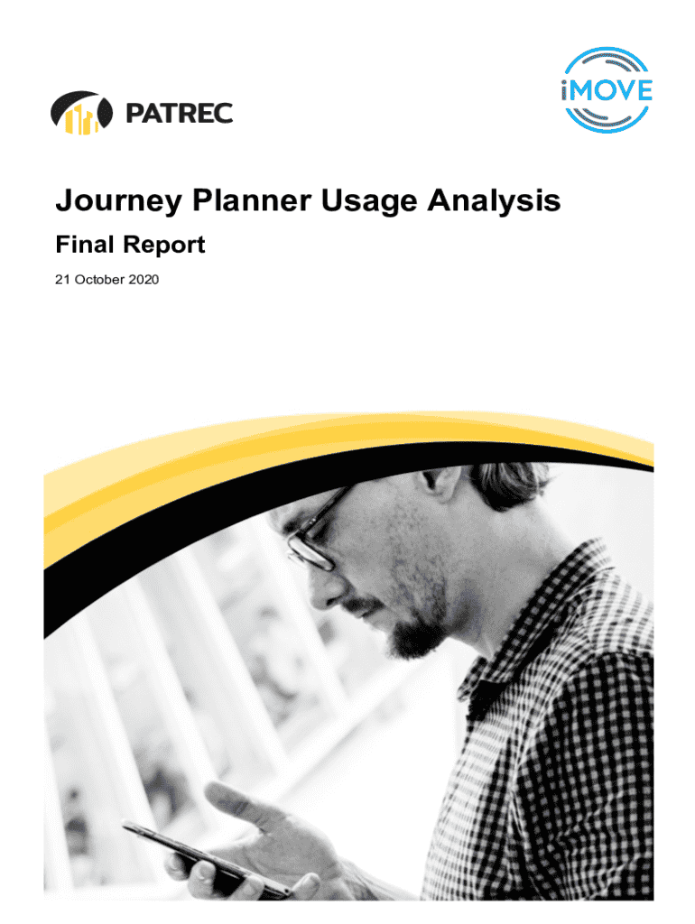 Fillable Online Journey Planner Usage Analysis Fax Email Print - pdfFiller