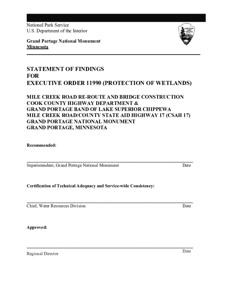 Fillable Online Environmental Assessment for Mile Creek Road Realignment Fax Email Print - pdfFiller