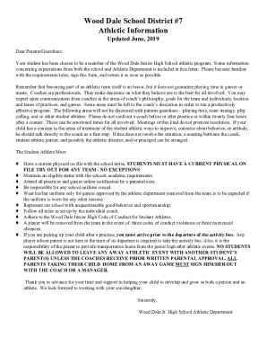 Fillable Online Athletic Information Fax Email Print - pdfFiller