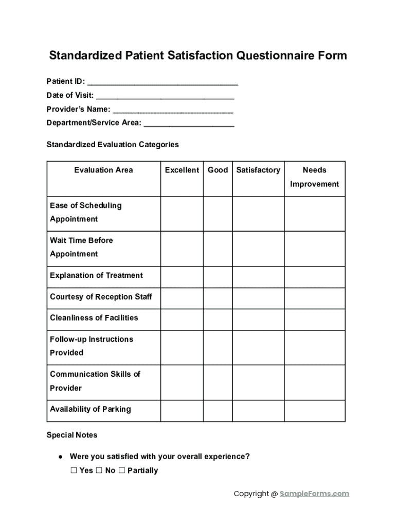 Fillable Online The Patient Satisfaction Questionnaire Short Form (PSQ ...