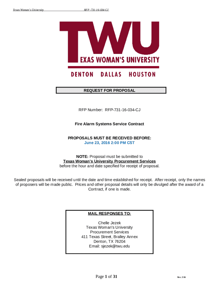 Request for Proposal - Security Services Doc Template | pdfFiller