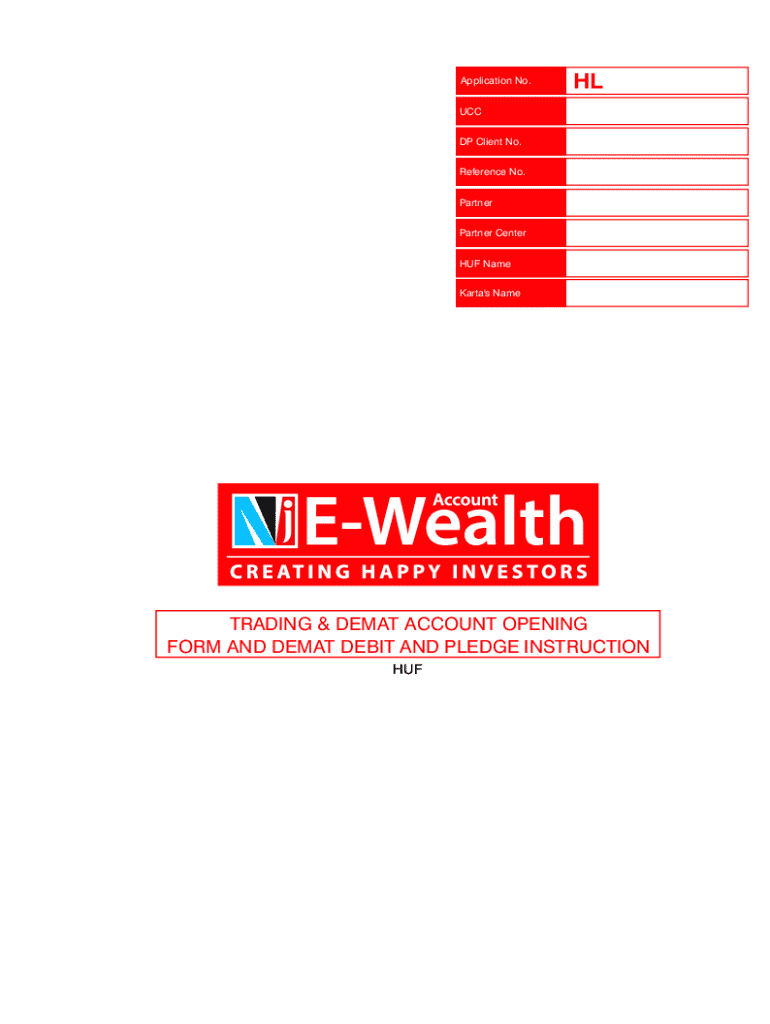 Fillable Online Trading & Demat Account Opening Form and Demat Debit ...
