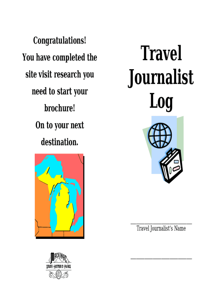 Travel Journalist Log Doc Template | pdfFiller