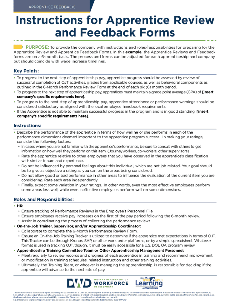 Fillable Online Apprentice Review Template - Fill Online, Printable ... Fax Email Print - pdfFiller