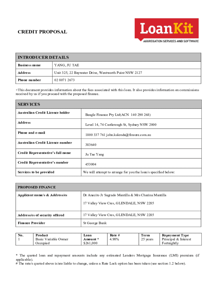Fillable Online CQP - St George - New Loan - Dr & Mrs Mantilla Fax ...