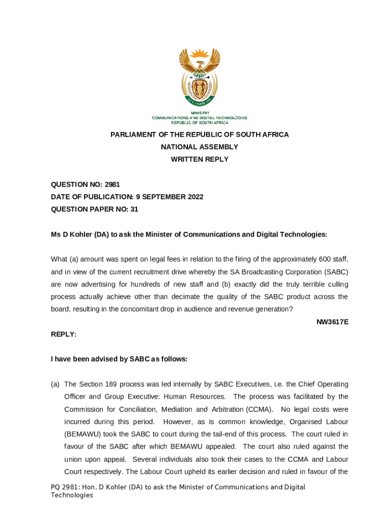 South AfricaNational AssemblyLaw-making - IPU Parline - pmg org Doc ...