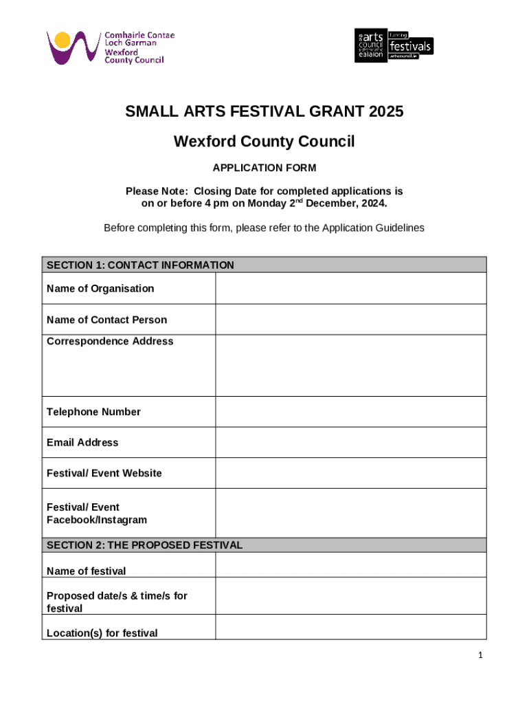 2025 Arts Link Grant On-line Application Doc Template | pdfFiller