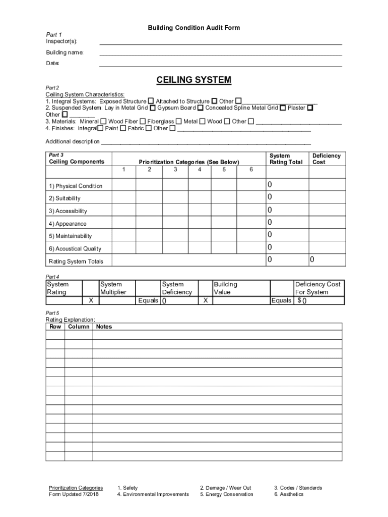 Fillable Online Building Condition Audit Fax Email Print - pdfFiller