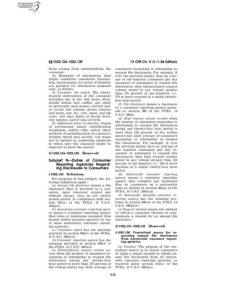 Fillable Online Appendix I to Part 1022 - Summary of Consumer Identity ...