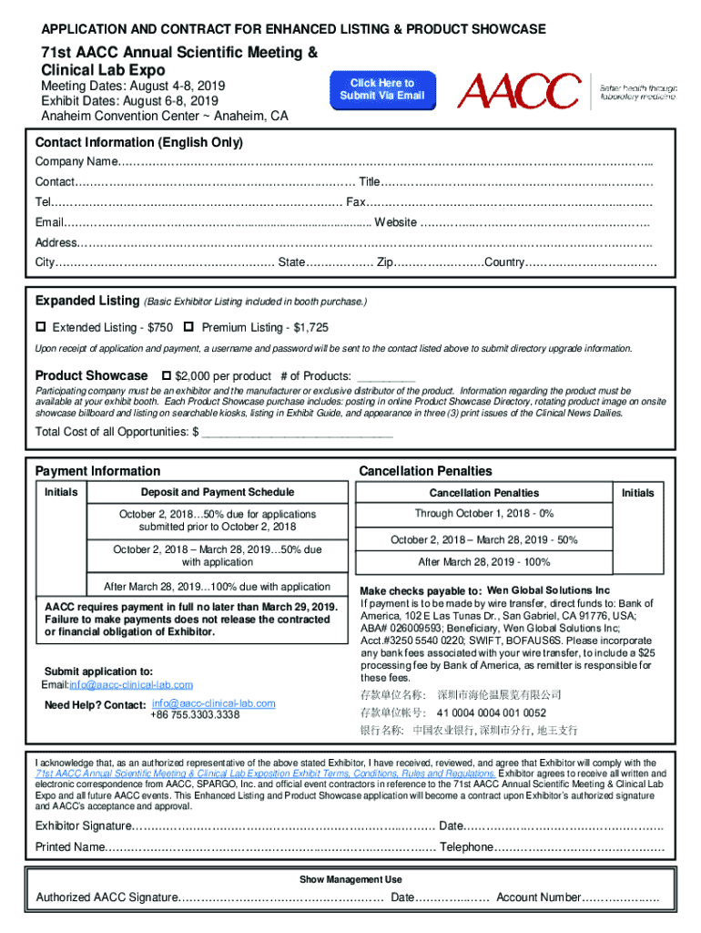 AACC Product Showcase Application - Fill Out, Sign & Share Online ...