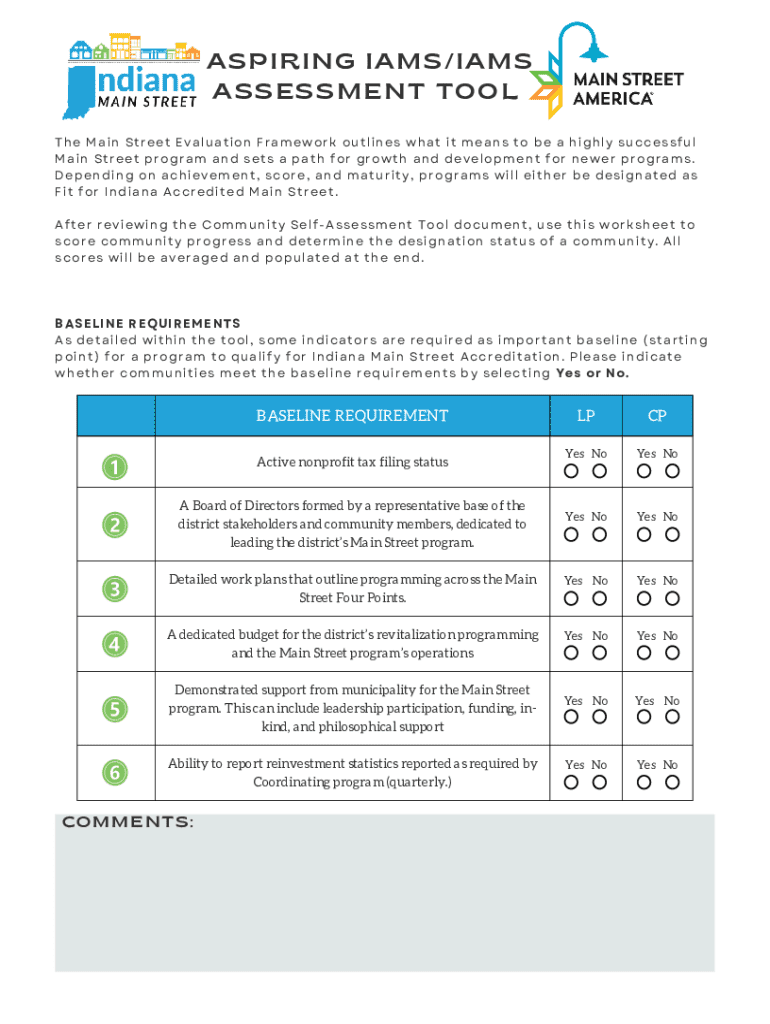 Fillable Online Aspiring Iams/iams Assessment Tool Fax Email Print ...