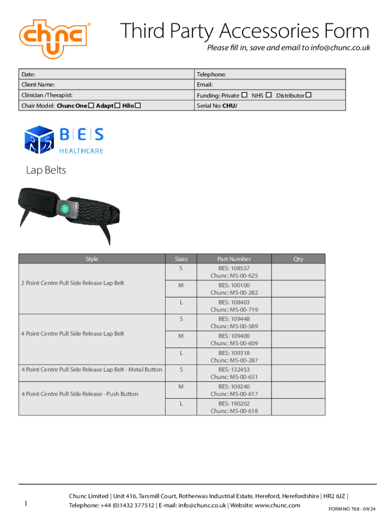 Fillable Online Third Party Accessories Request Fax Email Print - pdfFiller