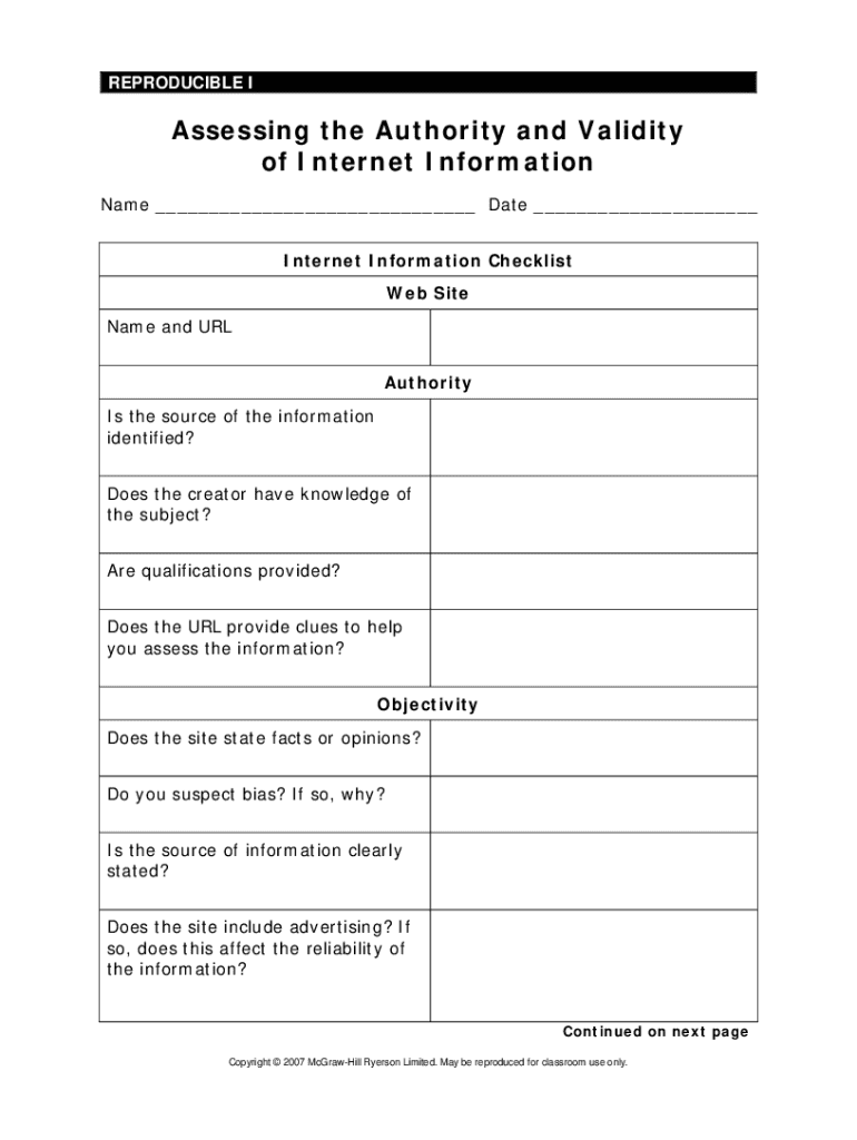 Fillable Online Assessing the Authority and Validity of Internet Information Fax Email Print ...