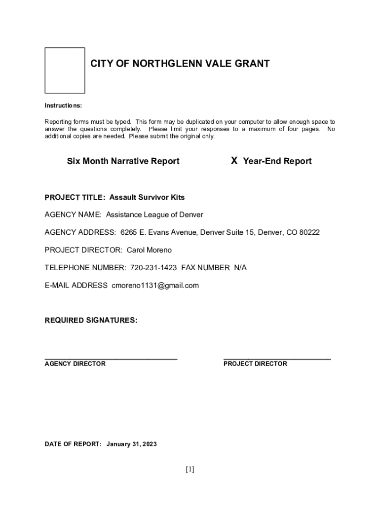 Fillable Online Signed VALE 6 month report Fax Email Print - pdfFiller