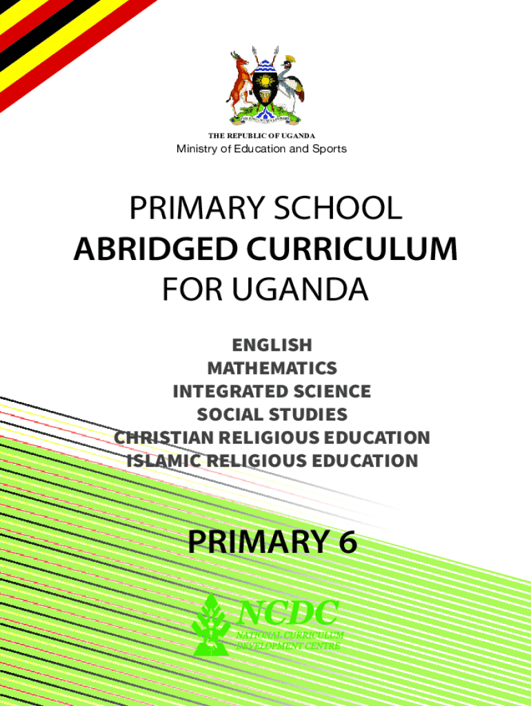 Fillable Online Primary School Abridged Curriculum for Uganda Fax Email ...