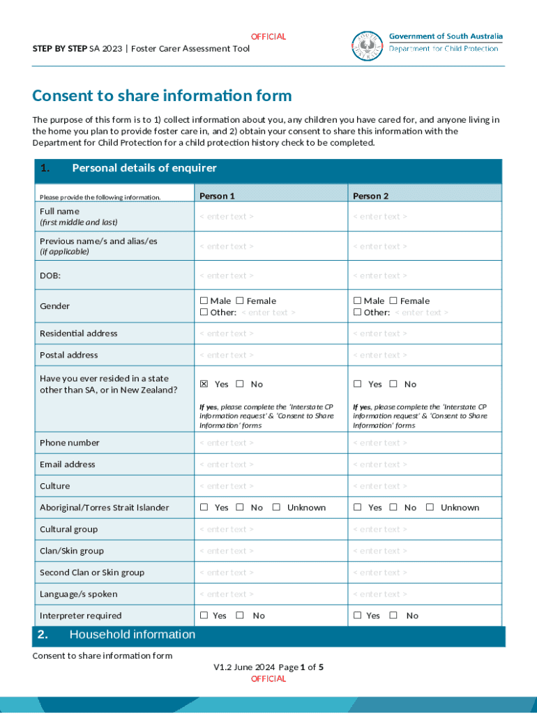 Consent to Share Ination Doc Template | pdfFiller