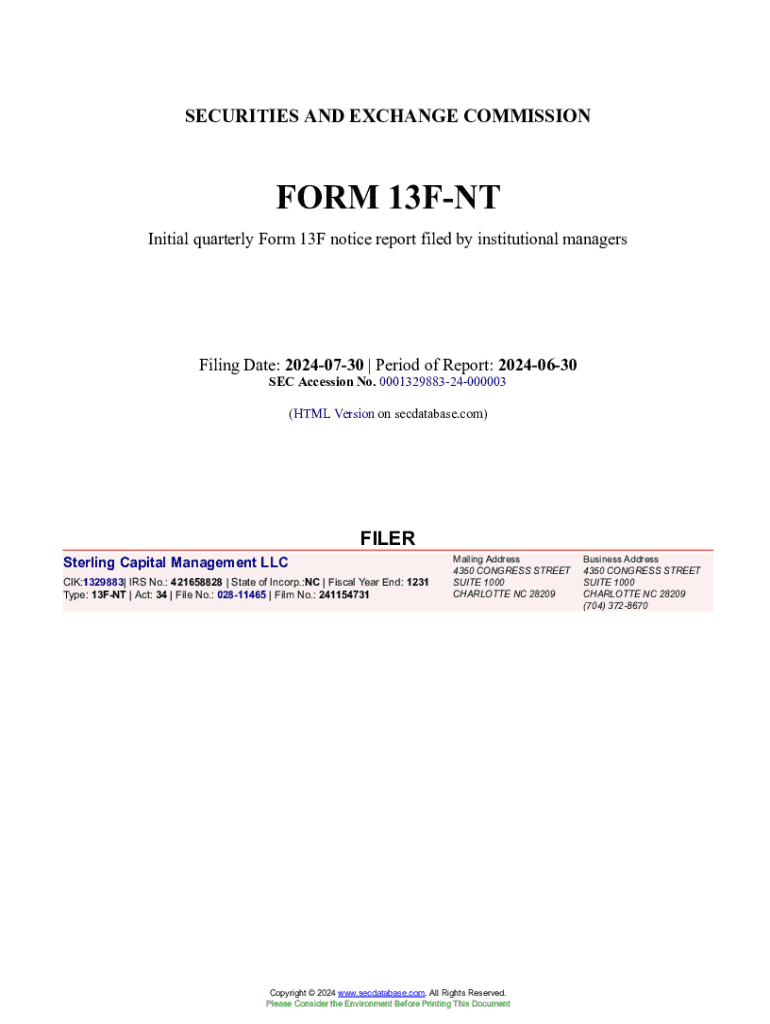 Fillable Online Initial Quarterly Form 13f Notice Report Fax Email Print - pdfFiller