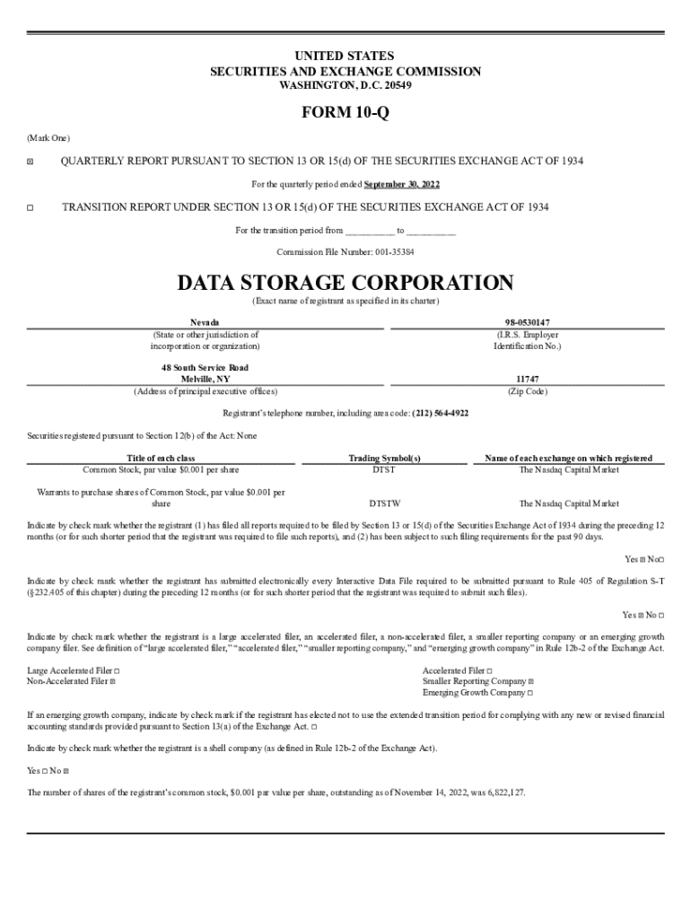 Fillable Online Quarterly Report Pursuant to Section 13 or 15(d) of the ...
