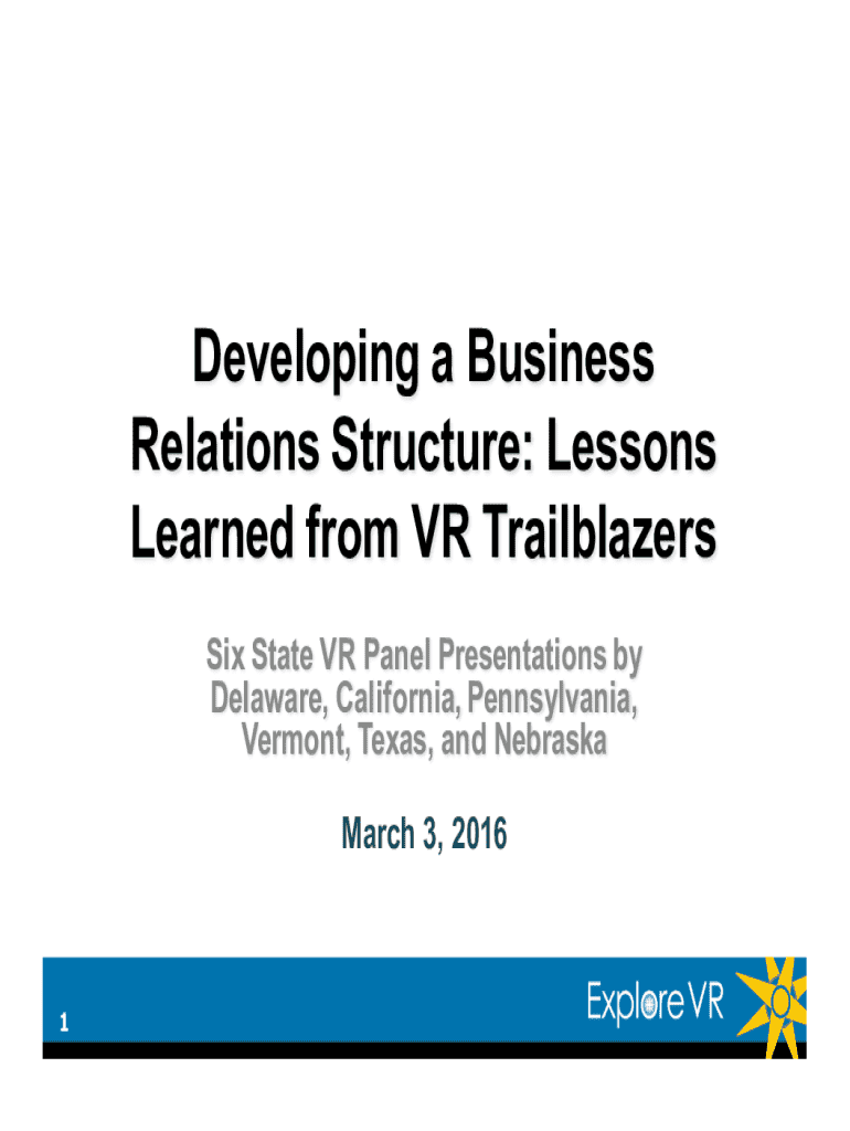 Fillable Online Business Relations Structure in Vocational Rehabilitation Fax Email Print ...