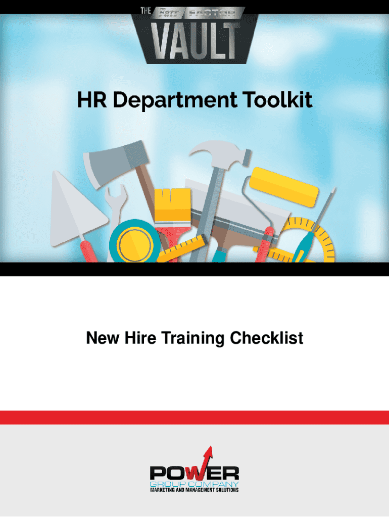 Fillable Online New Hire Training Checklist Fax Email Print - pdfFiller