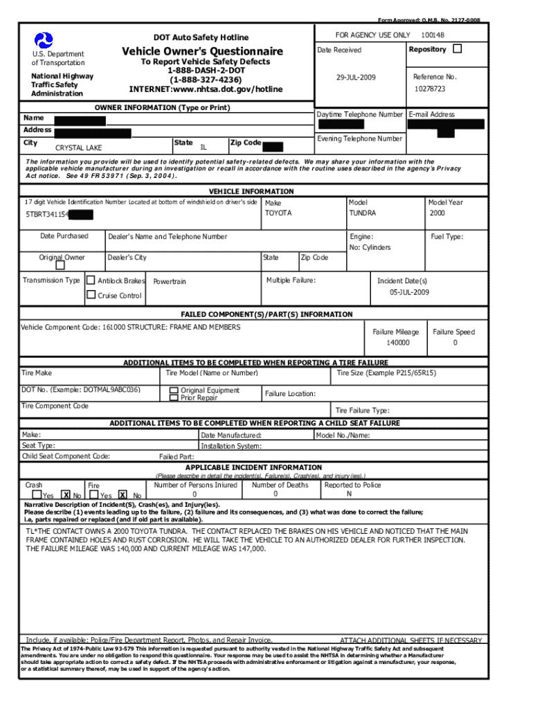 Fillable Online OWNER INFORMATION (Type or Print) Fax Email Print ...