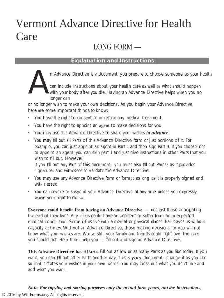 vermont will template Doc Template | pdfFiller