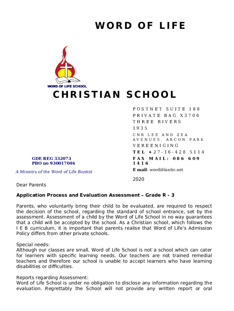 Application Process and Evaluation Assessment Doc Template | pdfFiller