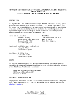 Security Services Rfq Doc Template | pdfFiller