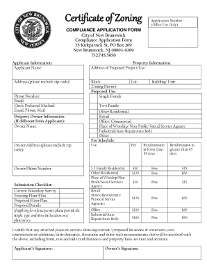 Fillable Online Certificate of Zoning Fax Email Print - pdfFiller