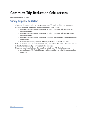 Fillable Online Commute Trip Reduction Survey Guidelines Fax Email ...