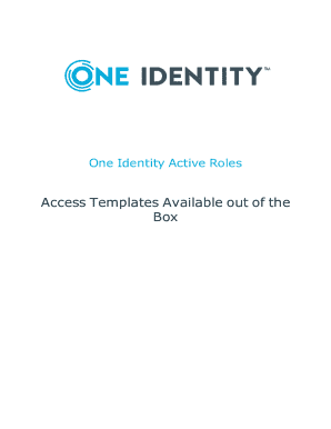 Fillable Online Active Roles Access Templates Available Out of the Box ...