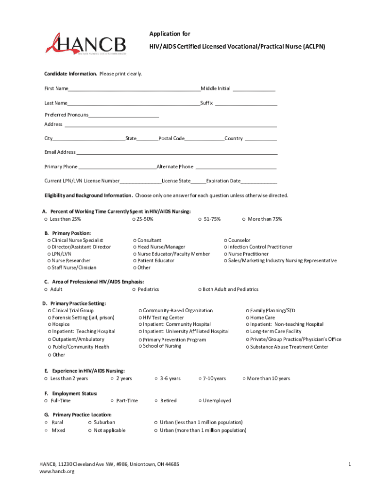 Fillable Online LPN Initial Application Fax Email Print - pdfFiller