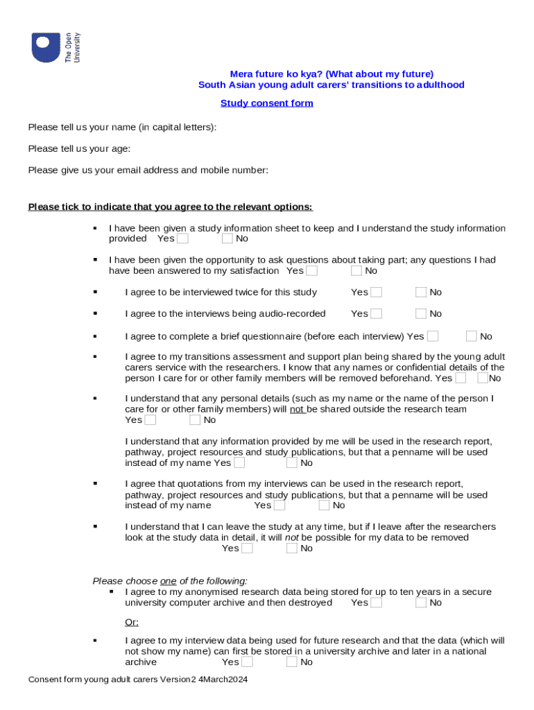 HREC consent 1 Doc Template | pdfFiller