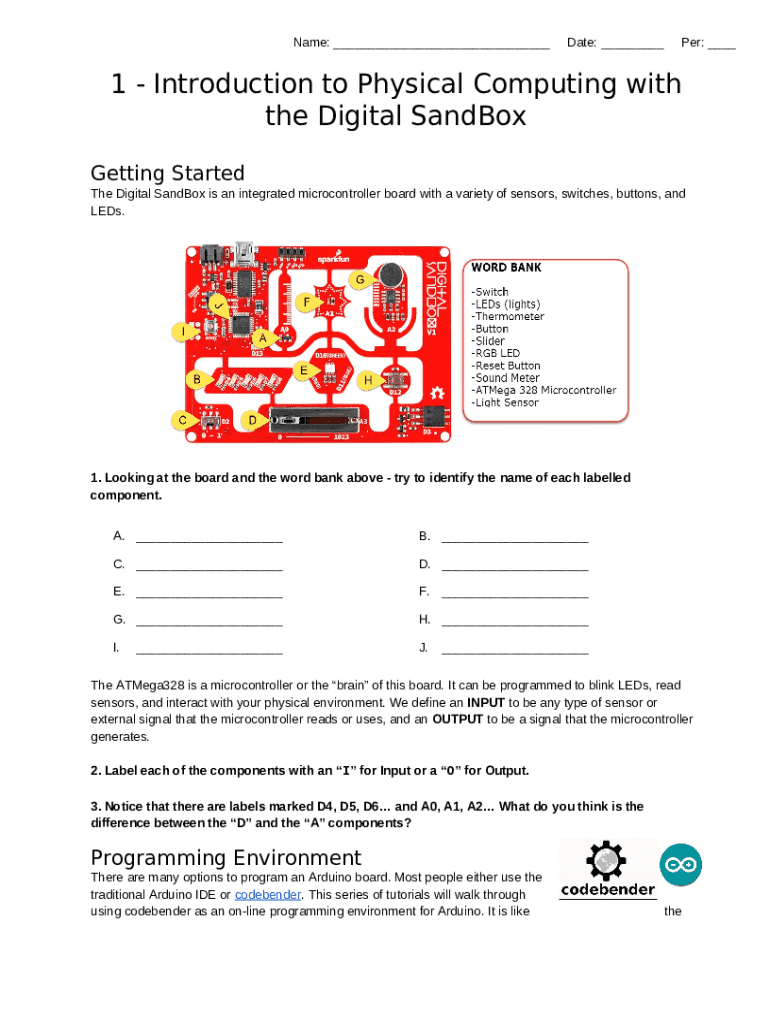 Introduction to Physical Computing With the Digital Sandbox - mesa ucop ...
