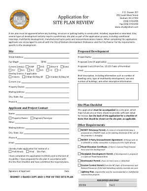 Fillable Online Site Plan Review Application Fax Email Print - pdfFiller
