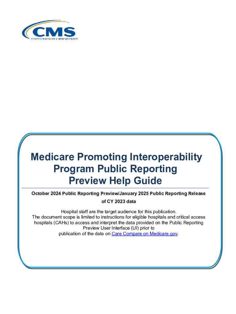 Fillable Online January 2025 Public Reporting Release Preview Period ...