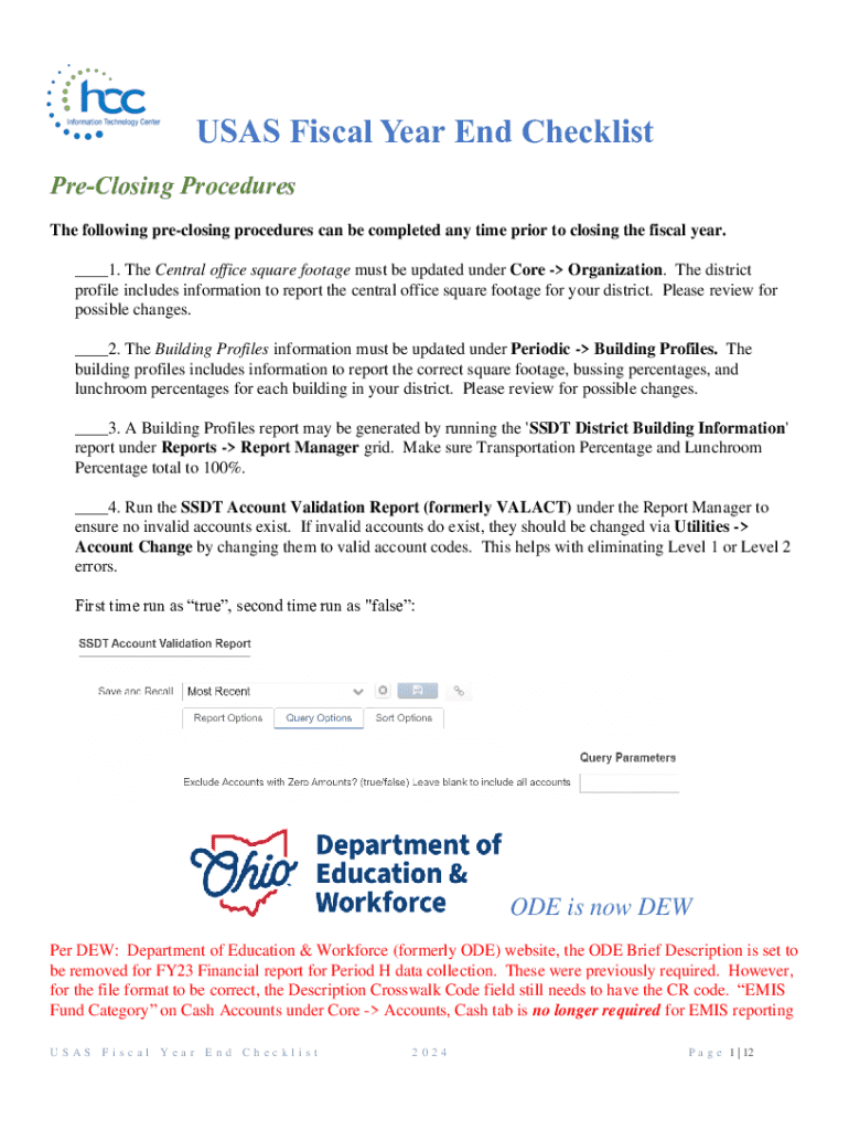 Fillable Online USAS-R Fiscal Year End Checklist Fax Email Print ...