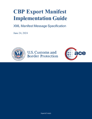 Fillable Online Xml Manifest Message Specification Fax Email Print ...