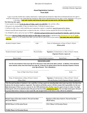Fillable Online Grandview High School - Prom 2024 Guest Registration Fax Email Print - pdfFiller