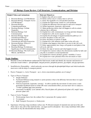 Fillable Online Ap Biology Exam Review Fax Email Print - pdfFiller
