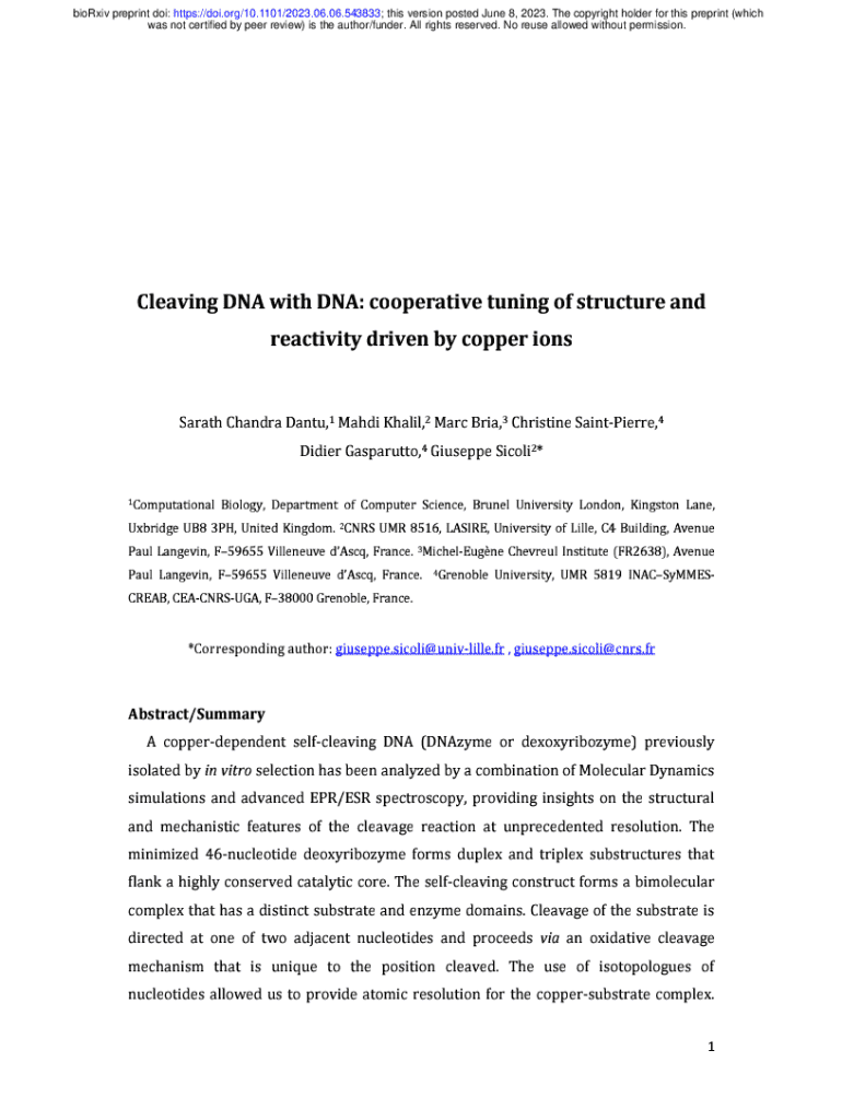 Fillable Online cooperative tuning of structure and reactivity driven ...