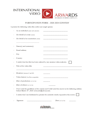 Fillable Online 2020-2024 Contest Participation Fax Email Print - pdfFiller