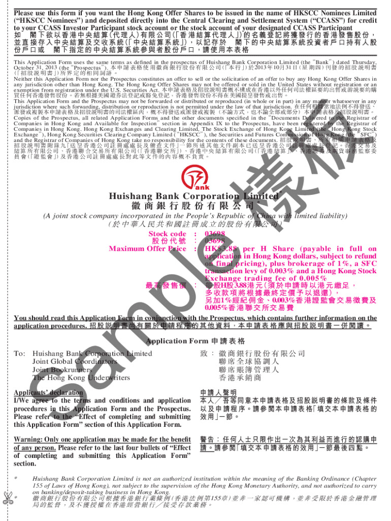Fillable Online Fillable Online Limited (HKSCC Nominees) and deposited ...