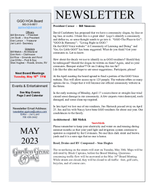 Fillable Online May 2023 Ggo Hoa Newsletter Fax Email Print - pdfFiller