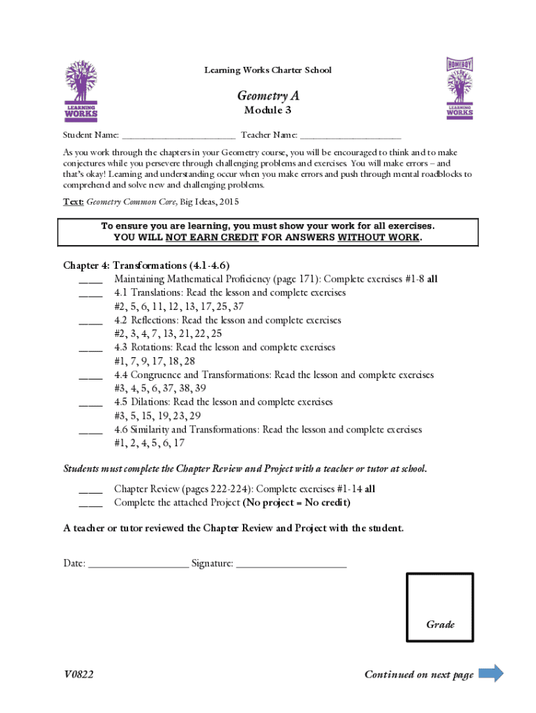 Fillable Online Geometry a: Transformations and Mandala Project Fax Email Print - pdfFiller