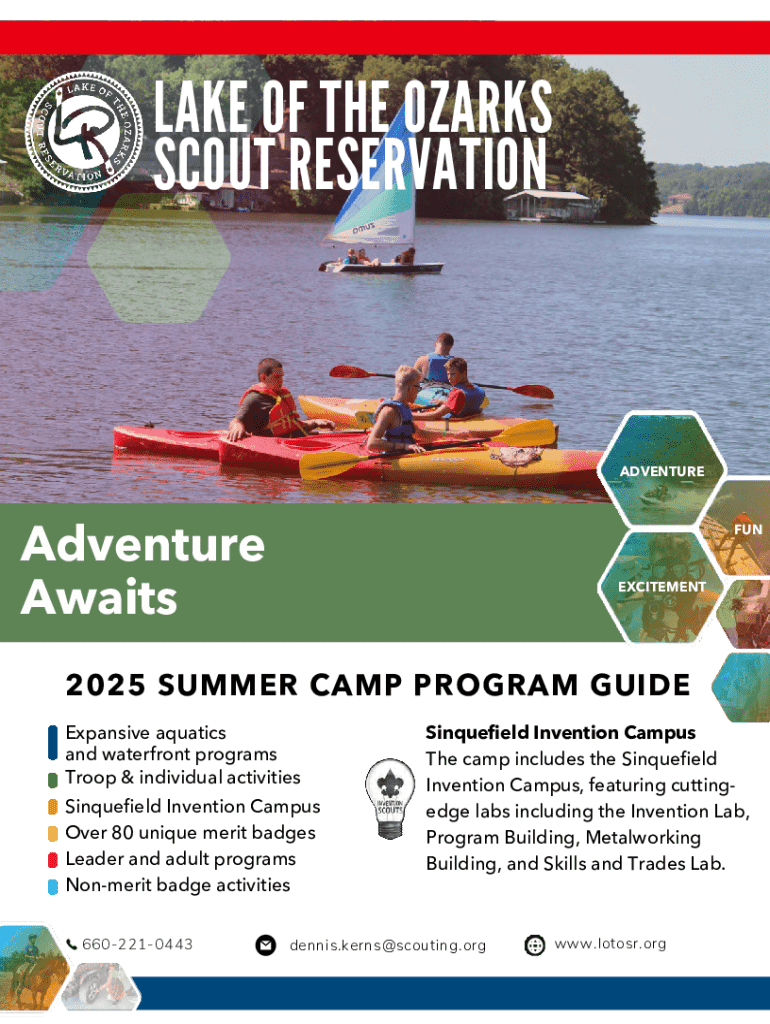 Fillable Online Great Rivers Council - Scouts BSA Summer Camp 2025 Fax ...