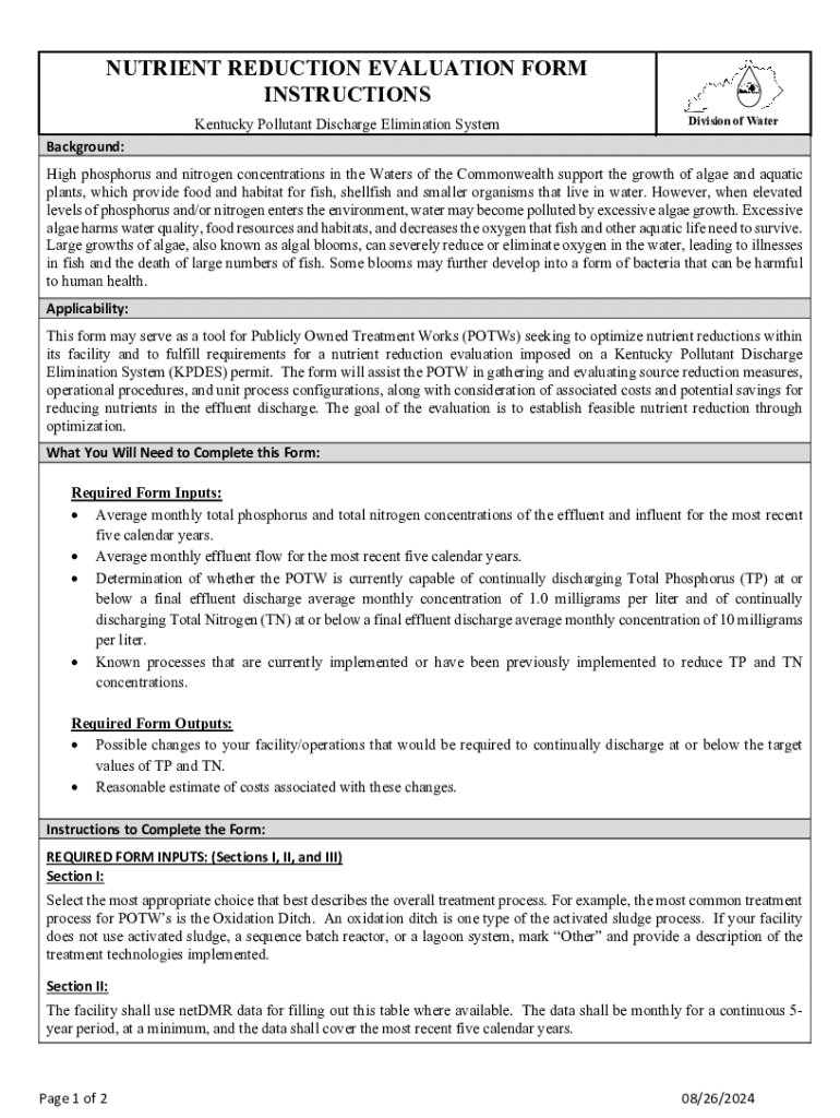 Fillable Online Kentucky Pollutant Discharge Elimination System ...